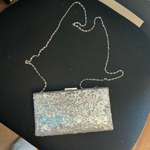 Bags | Lulu Townsend Silver Sequin Eve Bagclutch | Poshmark